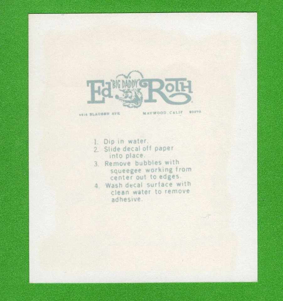 VINTAGE ORIGINAL 1966 ED ROTH "ROMPIN' DODGE BOYS" BLOWN CHARGER WATER ...