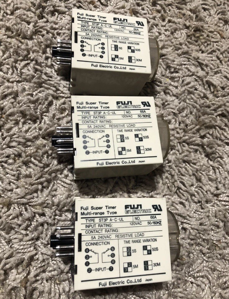 FUJI ST3 ST3P A-C-UL Timer Relay (Lot of 3) | eBay