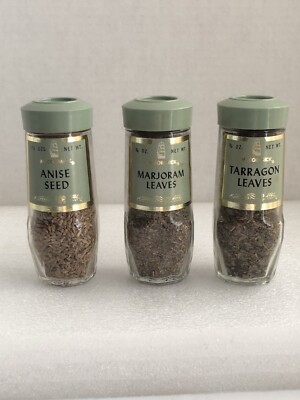 Vintage McCormick Spices Green Lid Label Anise Seed Marjoram Leaves ...