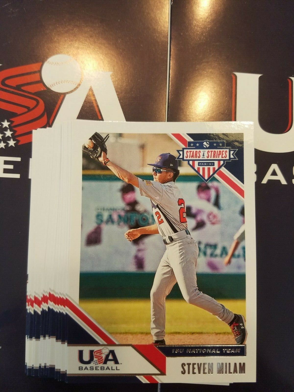Lot of 80- Panini 2020 USA Baseball stars & stripes STEVEN MILAM 80 ...