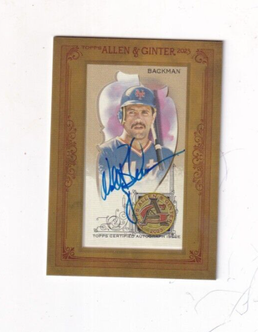 2023 WALLY BACKMAN TOPPS ALLEN & GINTER AUTO/AUTOGRAPH 1986 NEW YORK ...
