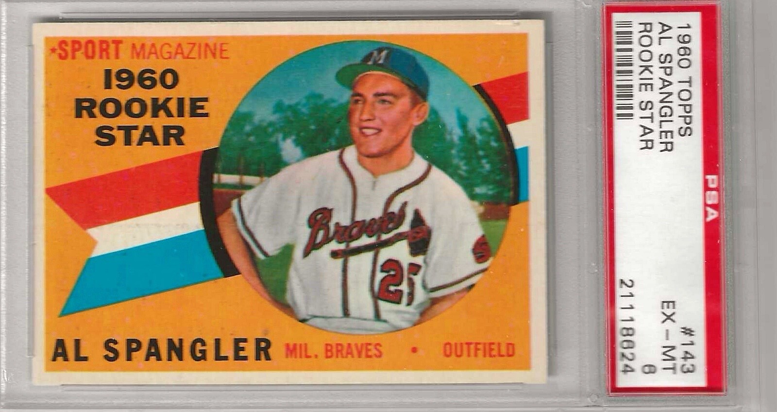 1960 topps baseball # 143 AL SPANGLER PSA 6 EX-MT | eBay