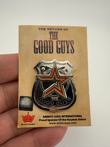 Houston Astros Logo The Good Guys Badge Enamel Hat Pin Brooch *read ...