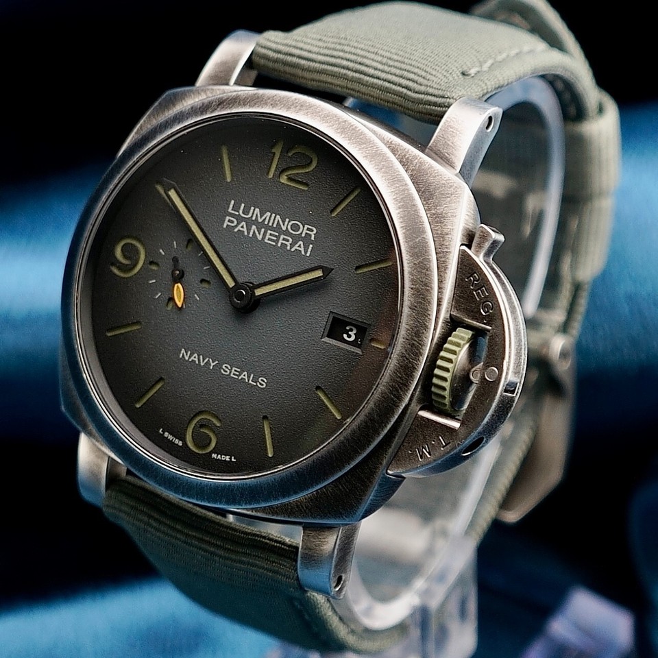 Panerai Luminor Marina Navy SEALS 44mm, PAM01412, Full Set, 4 Straps ...
