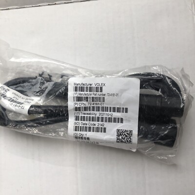 Volex Cable Assembly 72-4161-01 Extension Power Cable | eBay