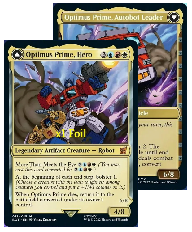 MTG Universes Beyond: Transformers BOT Optimus Prime, Hero MINT (SELECT ...