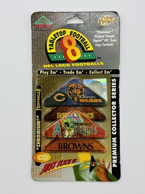 Tabletop Football 8 NFL Logo Chromium Footballs Bears, Redskins, Browns ...