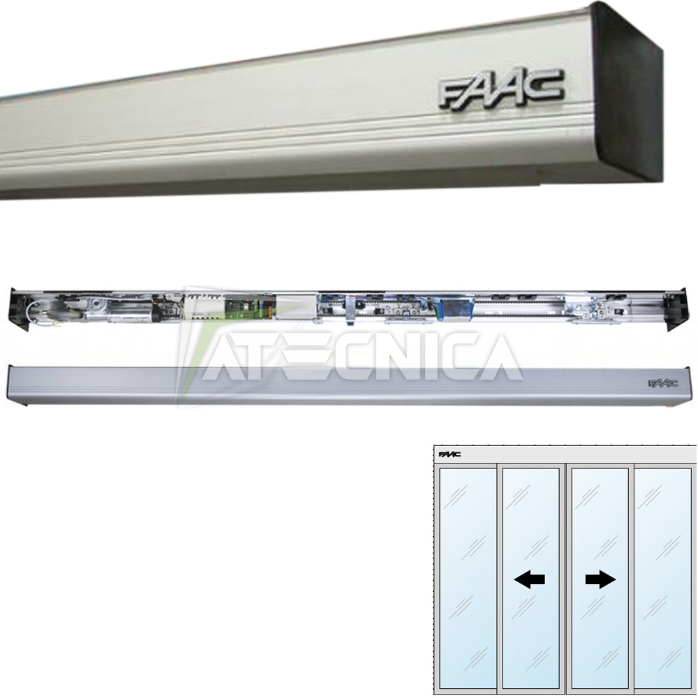 Porta automatica intensiva FAAC A1000 composizione per doppia anta max ...