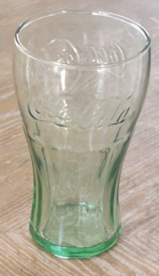 Coca Cola Tall Glass 16 Ounce 6 inch Coke Classic Green Tint Vintage | eBay