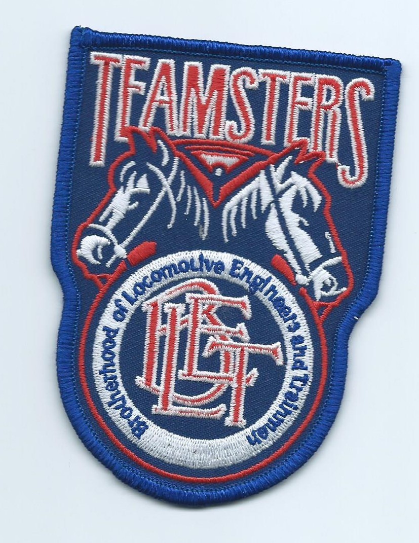 Teamsters Brotherhood Locomotive Engineers & Trainmen patch 4-3/8 X 3-1 ...