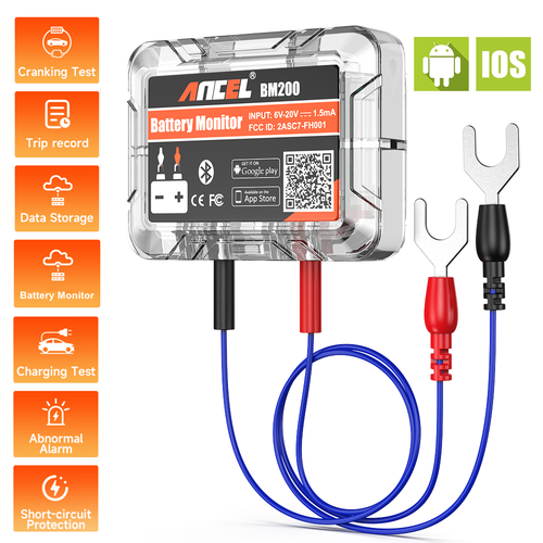 Car Battery Monitoring 12V Battery Health Tester Bluetooth Fit for IOS ...