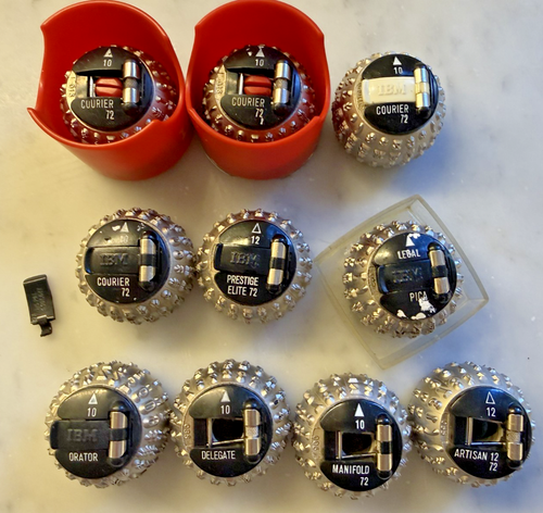 Lot of 10 IBM Selectric I & II Typeball Elements 88-Character Artisan ...
