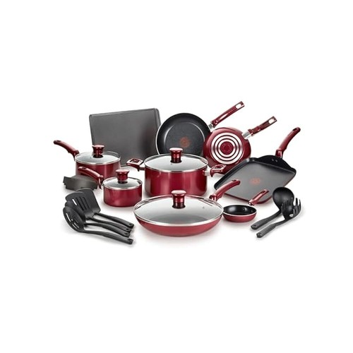 High,Quality 20,Piece Red Cookware, Non,Stick, Heat,Resistant ...