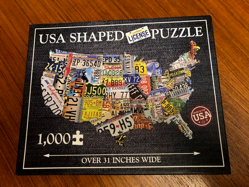 NEW 1000 Piece "USA SHAPED License Plates " Jigsaw Puzzle - 2018 ...