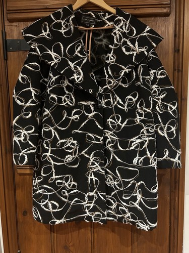 Beautiful Size 18 Ann Harvey Coat -Black/brown/white- Worn once | eBay UK