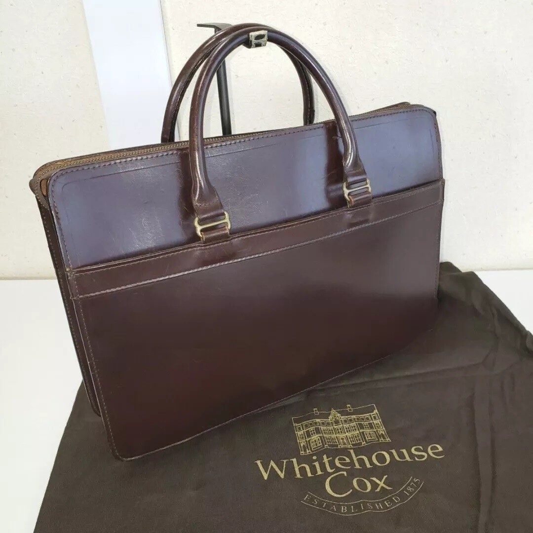 White House Cox L9892 Zip Briefcase - Bridle Leather White House Cox L9892 Zip Briefcase - Bridle Leather