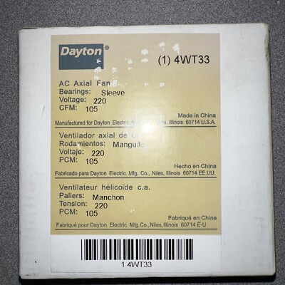 Dayton 4WT33 Cabinet Fan | eBay