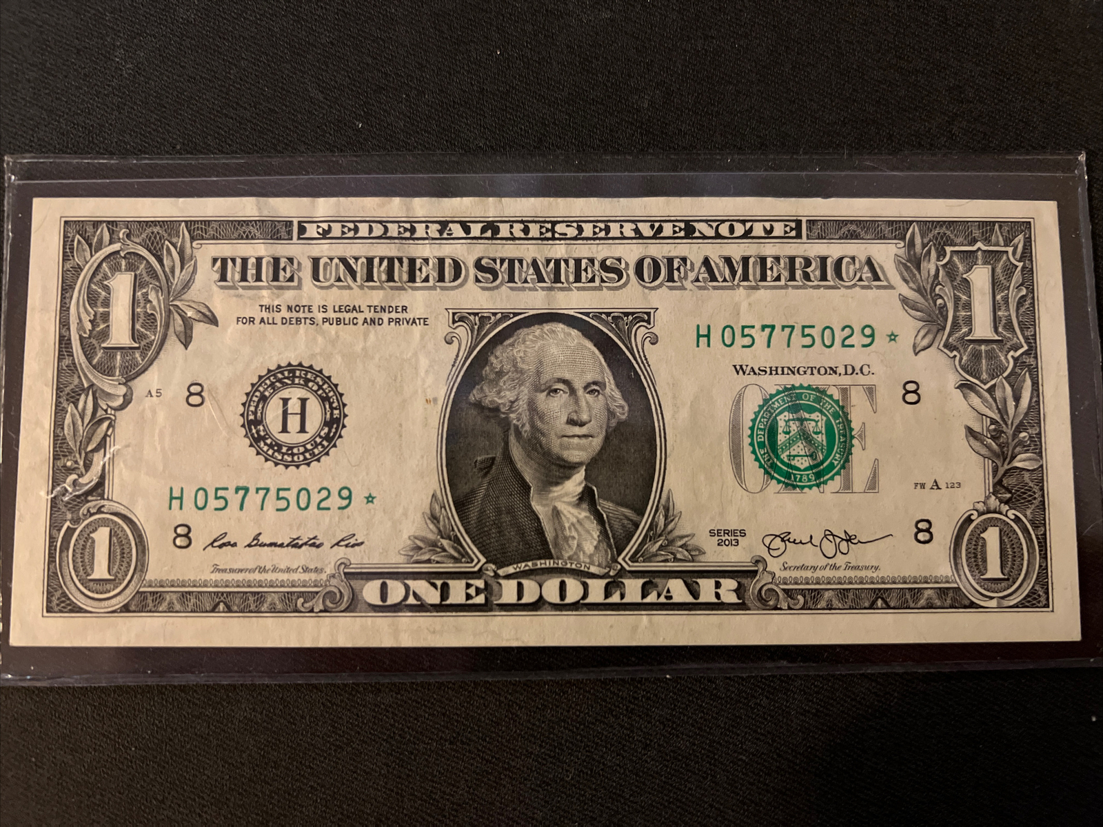 2013 $1 dollar bill star note H series Plu3006 | eBay