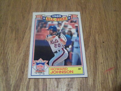 HOWARD JOHNSON 1989 TOPPS ALL STAR BASEBALL CARD COMMEMORATIVE SET # 4 ...