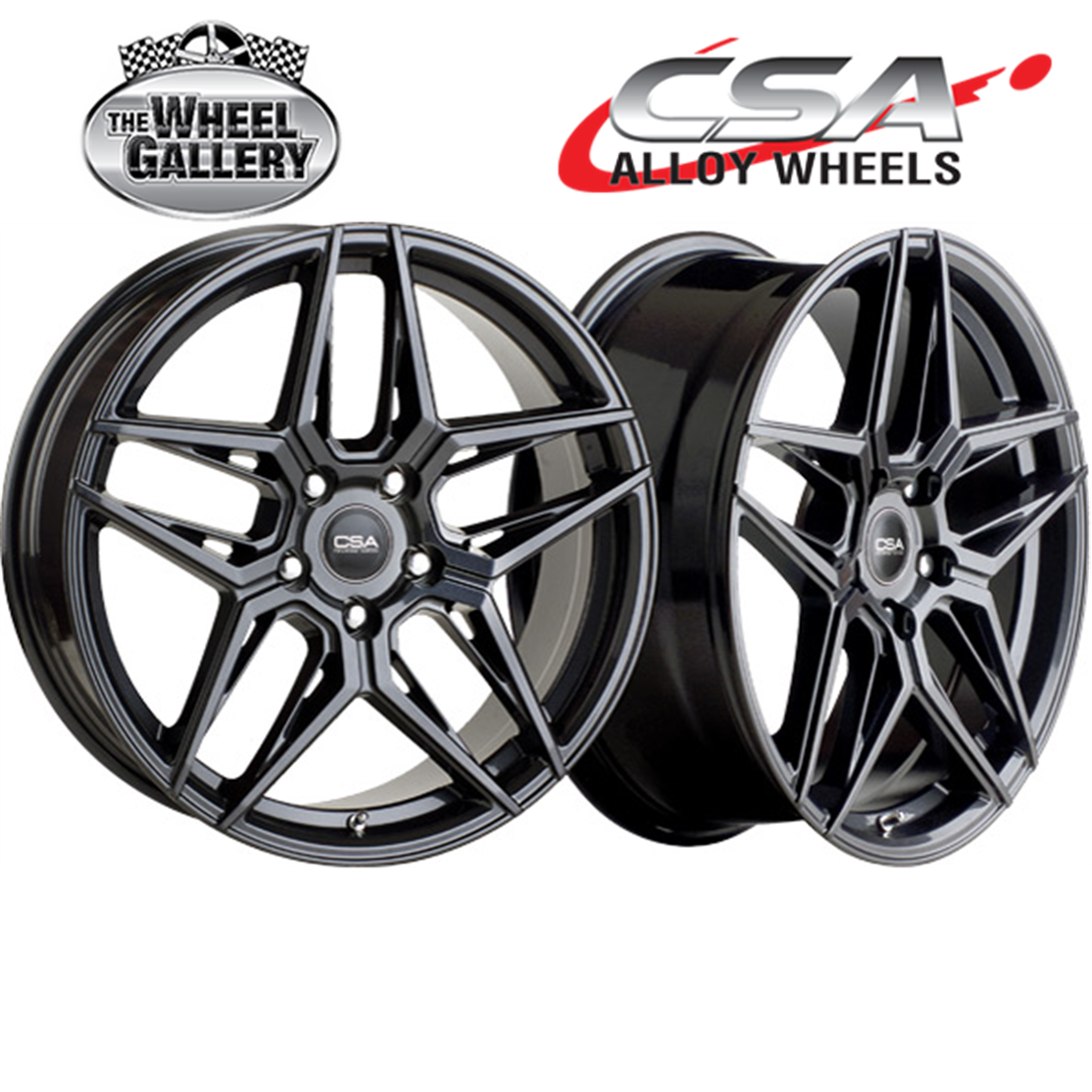 CSA Monza Gt 17x8 5/108 43P Dark Graphite Set of Alloy Wheel Wheels ...