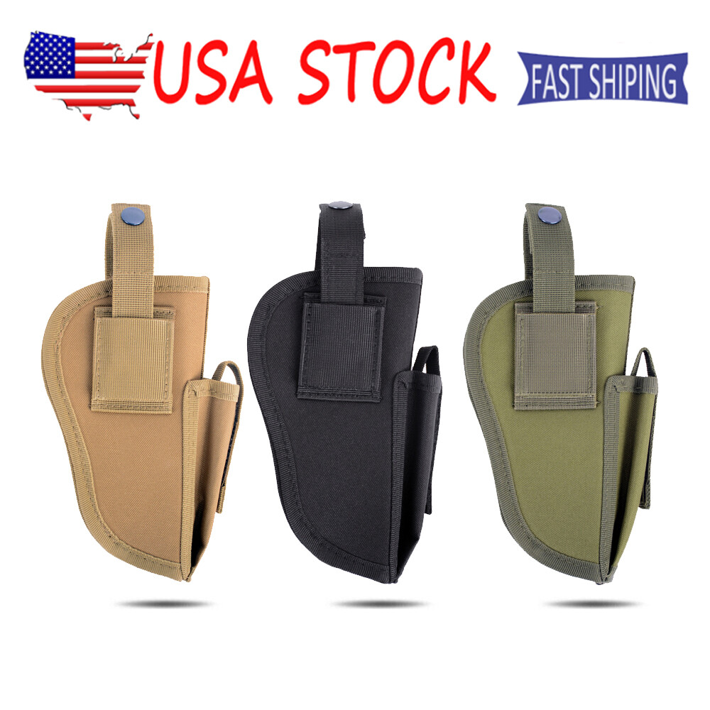 Pistol Pouch Tactical MOLLE Gun Pouch Holder Holster Waist Belt Pack ...