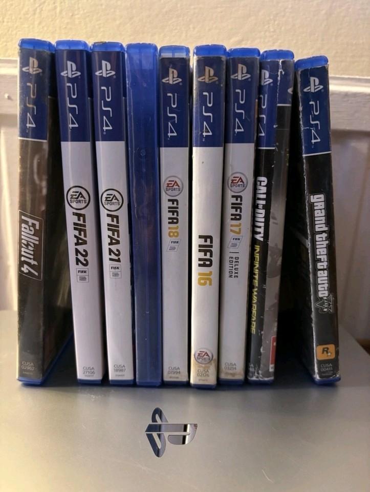 PS4 Slim 500gb - Rare Gray Console Bundle GTA 5 +8 Games Fan is quiet ...