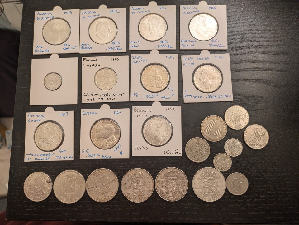European Silver Coin Lot 5.4 Oz ASW | eBay