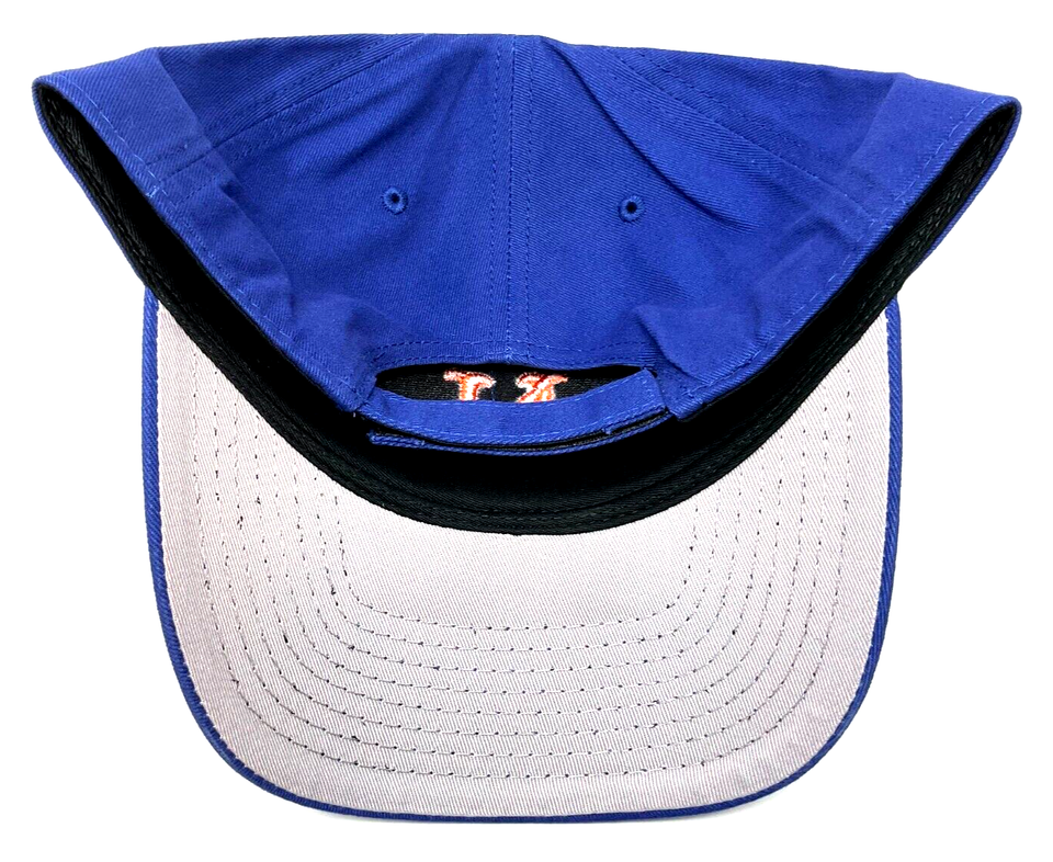 MLB NEW YORK METS LOGO ROYAL BLUE ADJUSTABLE CURVED BILL BASEBALL HAT ...