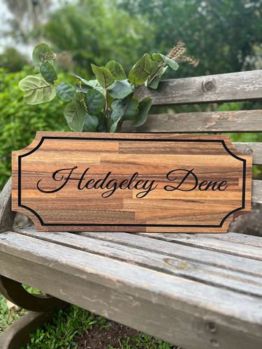 Rustic Timber House Sign 50cm - Custom Hand Created & Carved ...