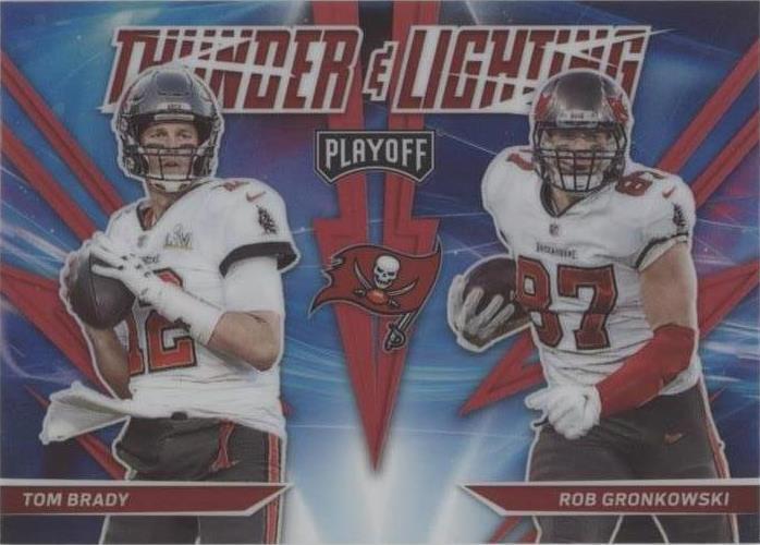 2021 Panini Playoff - Thunder and Lightning Tom Brady, Rob Gronkowski # ...