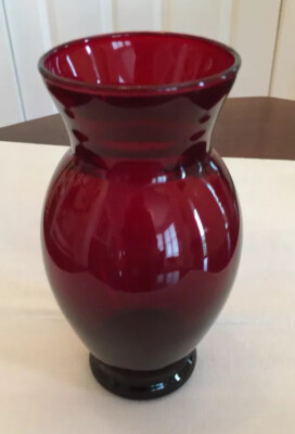 Vintage Classic Royal Ruby Red Vase | eBay