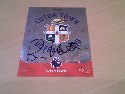 signed luton town badge by ex player brian horton | eBay UK