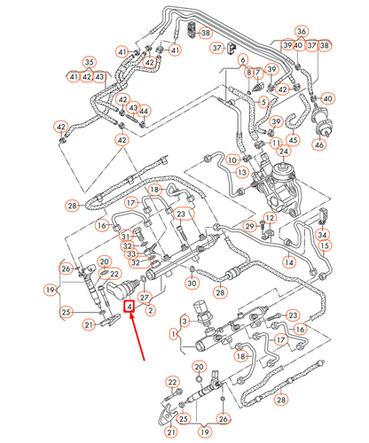 New AUDI A4 8K B8 Fuel Rail Pressure-Relief Valve 057130764AE | eBay