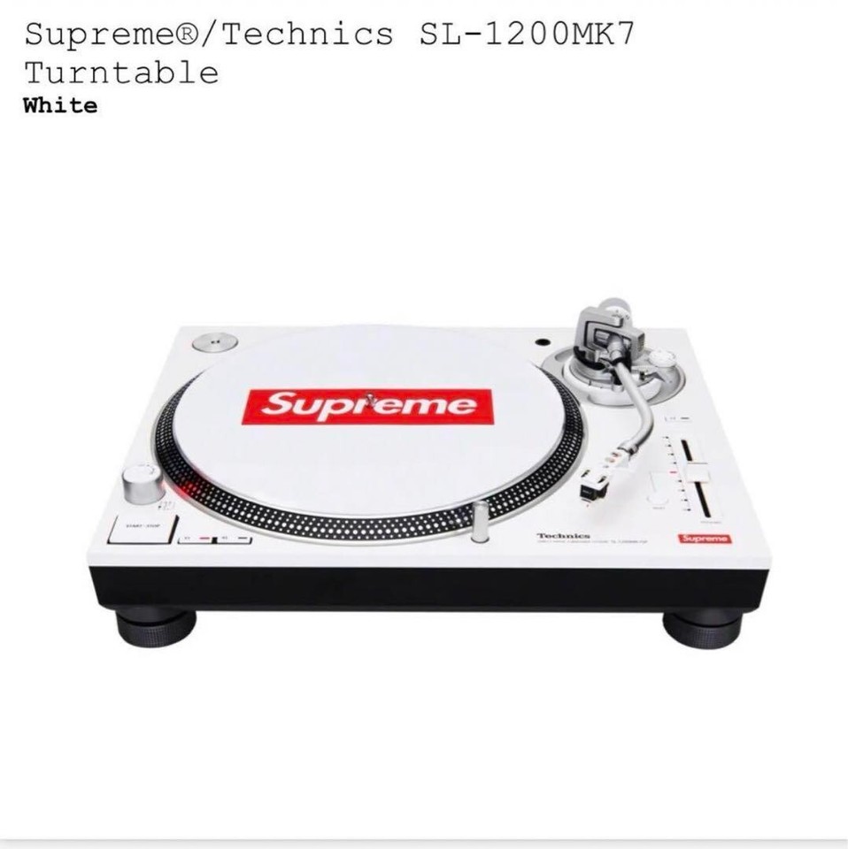 Supreme Technics SL-1200MK7 DJ Turntable Model Limited White NEW | eBay