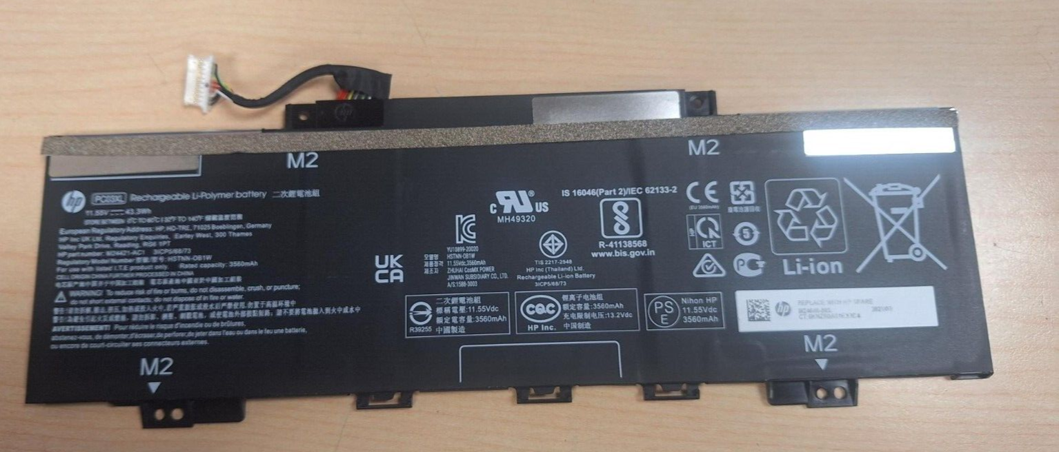 PC03XL Hp 43Wh 3.75A 11.55V 3560 mAh Battery 14-EK0013DX 14m-dy1033dx ...