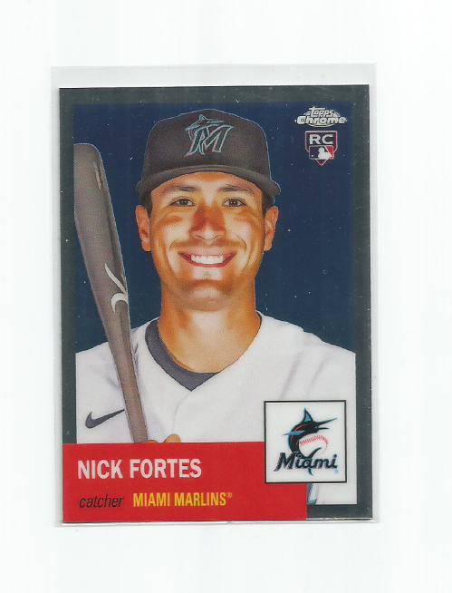 NICK FORTES (Miami) 2022 TOPPS CHROME PLATINUM ANNIVERSARY ROOKIE CARD ...