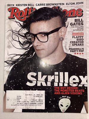 Rolling Stone Magazine March 27 2014 Skrillex, Bill Gates, Kristen Bell ...