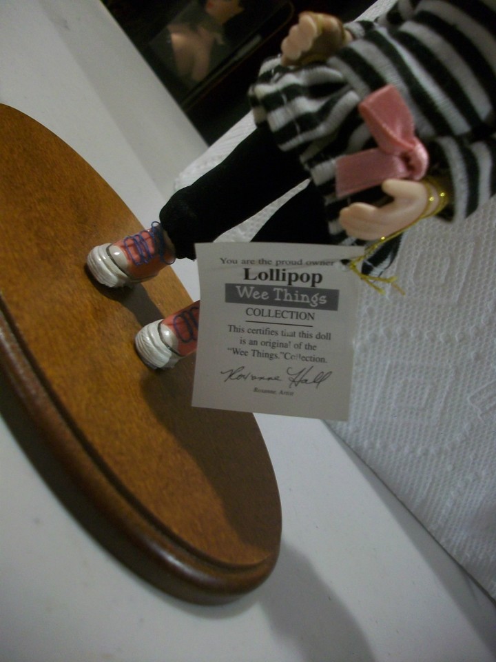Wee Things Porcelain Doll Lollipop From Artist Roxanne Hall 1995 FREE ...