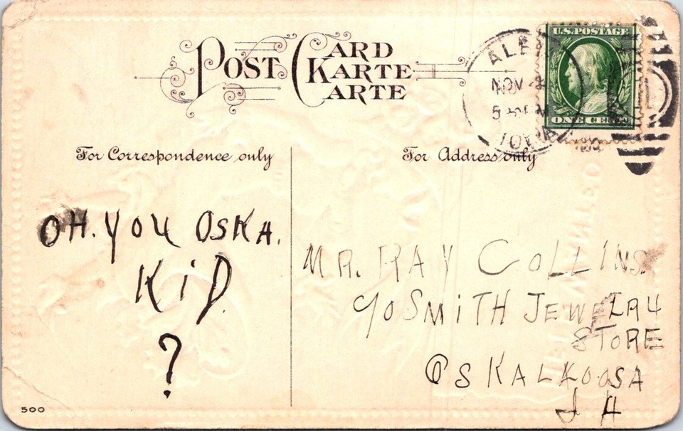 1910, COMICS, "Help Wanted" Series, Postmarked ABLIA Iowa Postcard ...