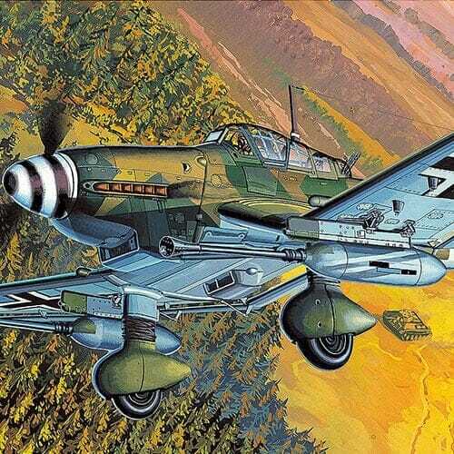 Academy - 1/72 Scale JU87G-2 Stuka "Kanonen Vogel" Plastic Model Kit ...