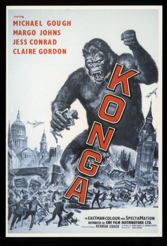Konga Movie Cinema Film British Poster Art Postcard | eBay