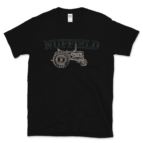 NUFFIELD CLASSIC VINTAGE TRACTOR ILLUSTRATION T-SHIRT farmer farming ...