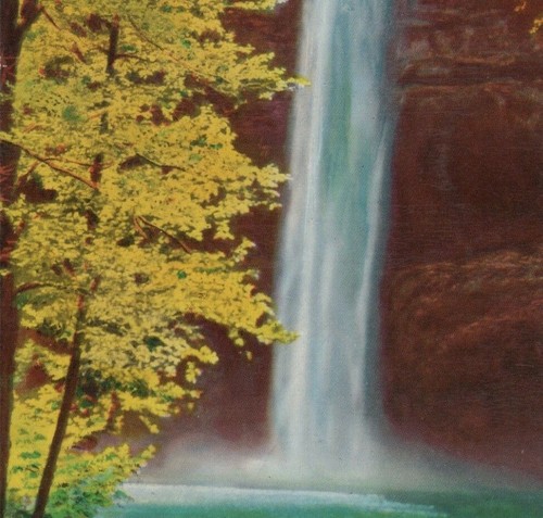 South Falls Silver Falls State Park Oregon waterfall postcard A930 | eBay