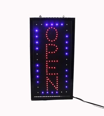 OPEN Sign Vertical Open Sign Store Portrait Open LED Sign Window Open ...