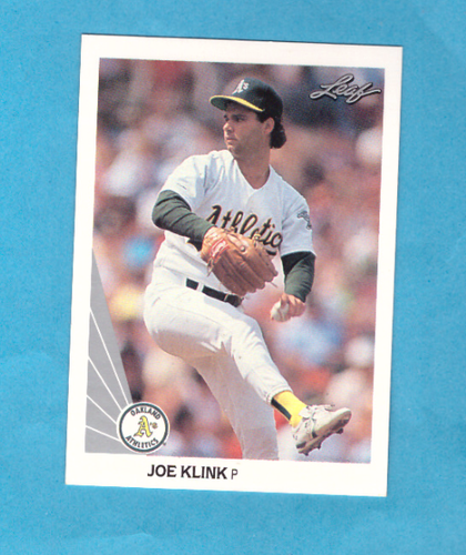 1990 Leaf Baseball card #503 Joe Klink Athletics | eBay