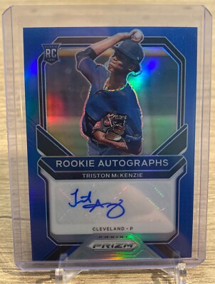 2021 Panini Prizm Triston McKenzie Blue RC Auto #'d /50 Guardians | eBay