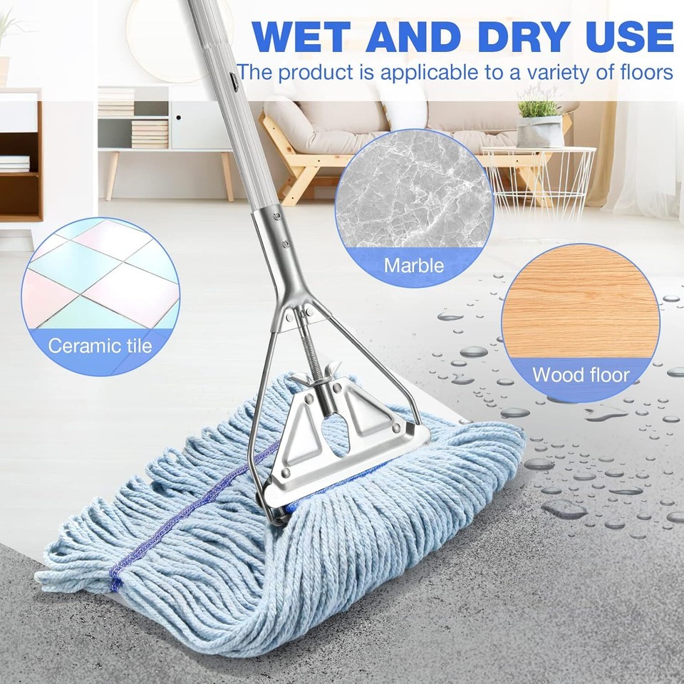 String Mop Heavy Duty for Floor Cleaning- Industrial Commercial Mop ...