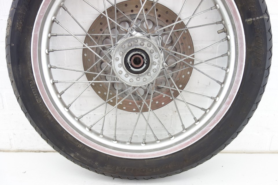 15-18 Yamaha Sr400 Oem Front Wheel STRAIGHT Rim Spokes Hub Brake Rotor ...