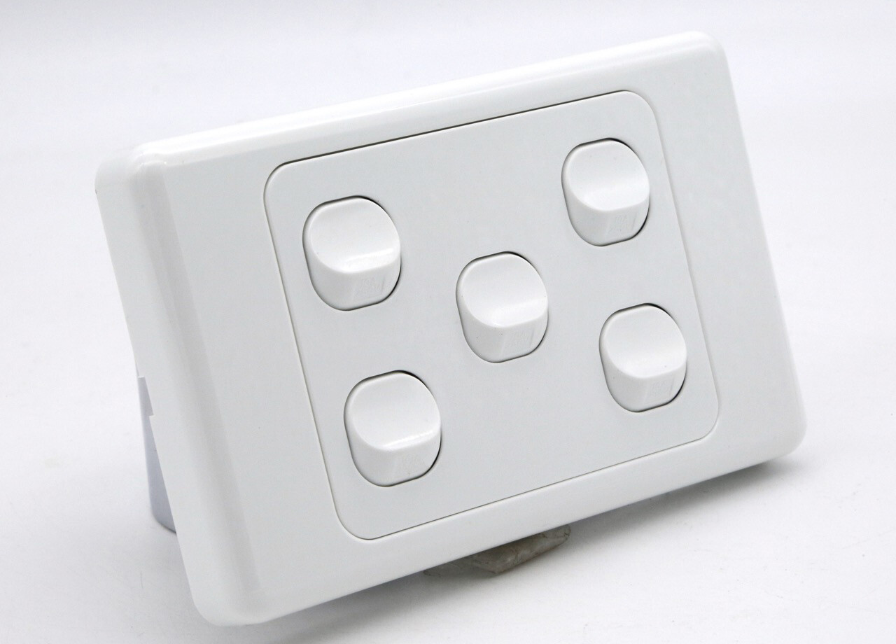 10A AMP Double Pole Double Single Power Point Gang Wall Switch Socket ...