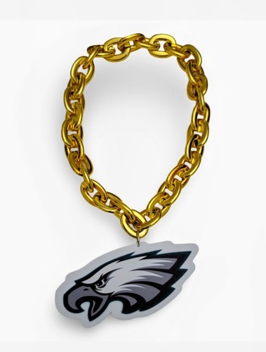 New NFL Philadelphia Eagles GOLD Big Fan Chain Logo Necklace Free Fast ...